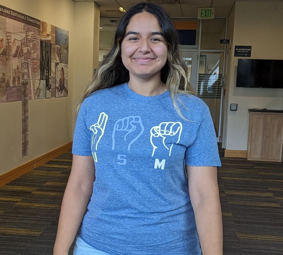 Navy Triblend ASL USM Tee