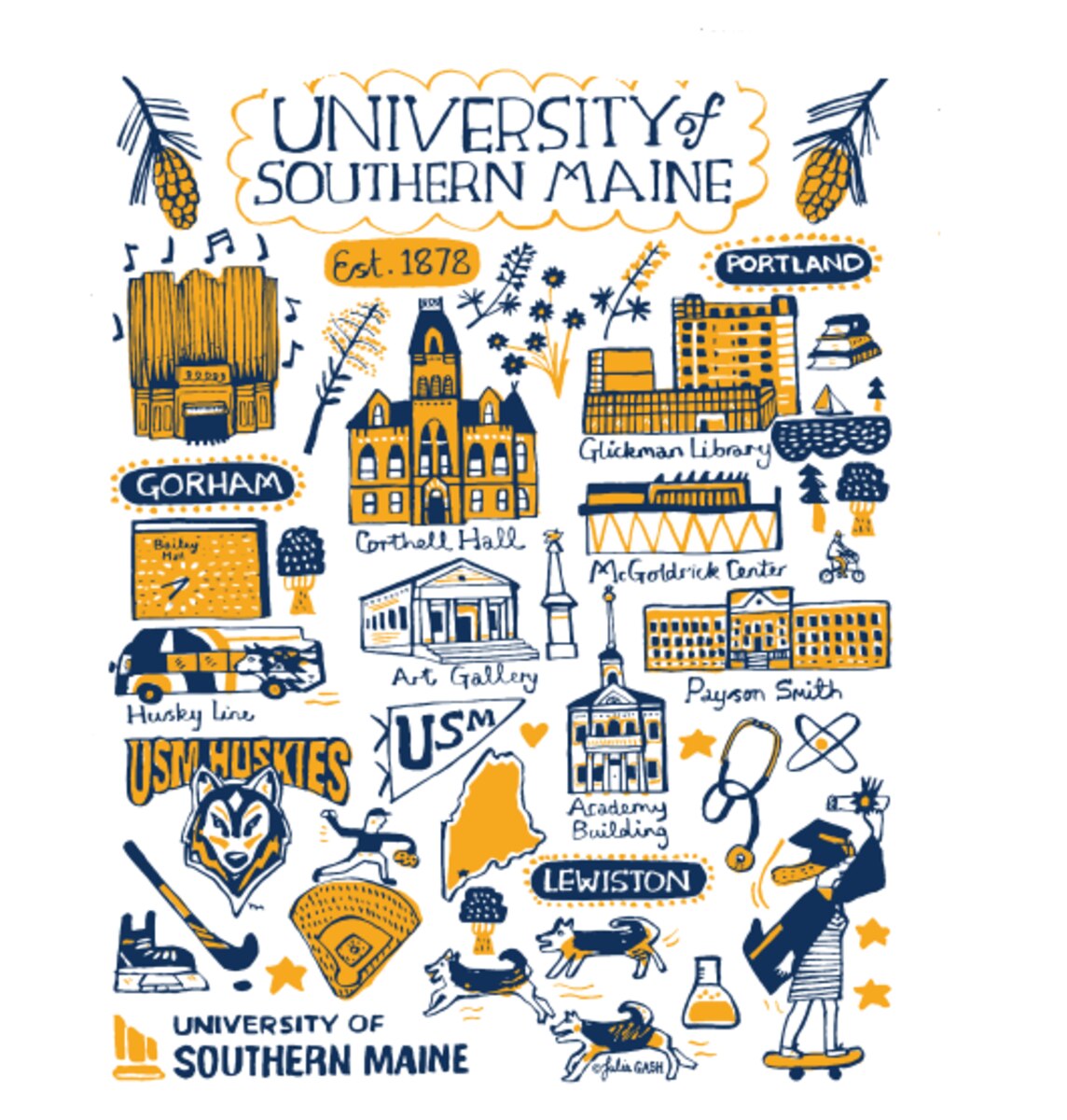 JG 12" by 18" USM Poster