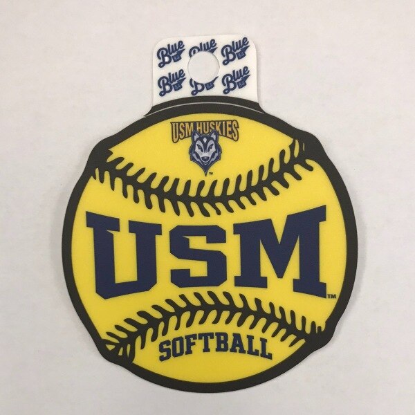 USM Huskies Softball Decal