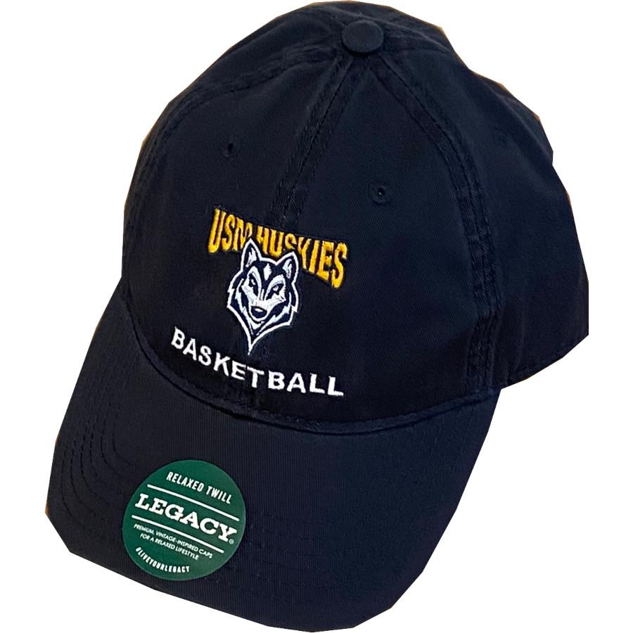 USM Huskies Basketball Ballcap in Navy w/Gold and White